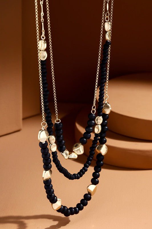 Triple Layered Wood Necklace – Mercantile213